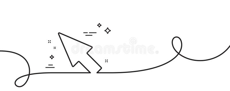 Cursor Line Icon. Vector Symbol in Modern Flat Style on White Background Stock Vector ...