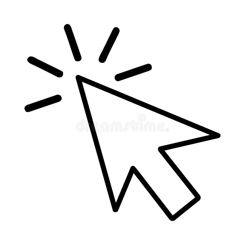 Mouse Cursor Line Icon Vector. Choice Stick Icon Vector Stock ...