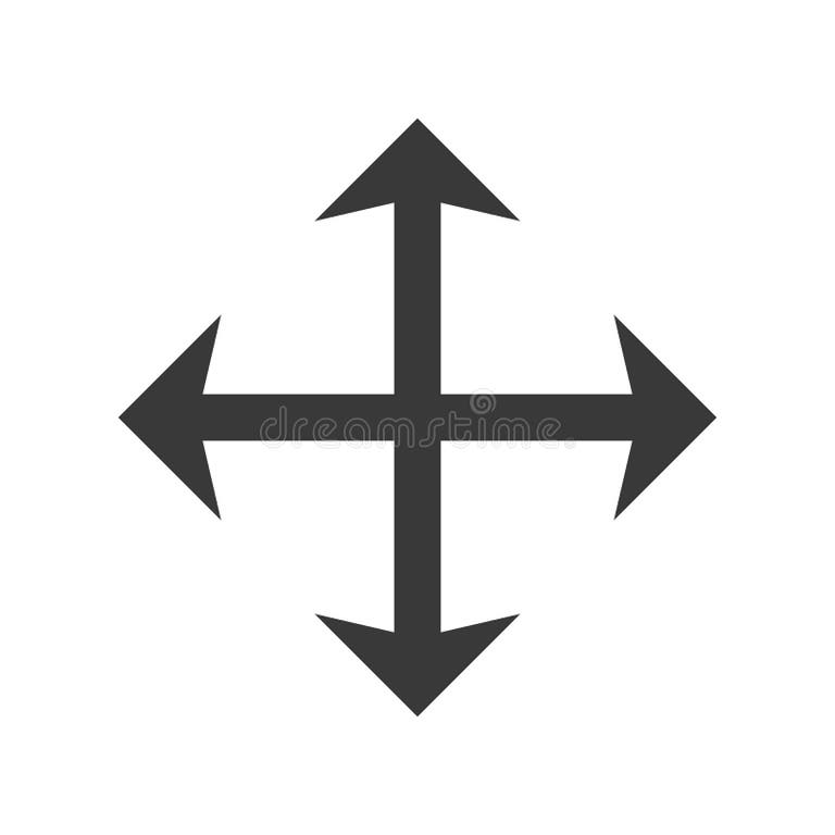 Mouse Cursor Move Icon Vector Stock Vector - Illustration of simple ...