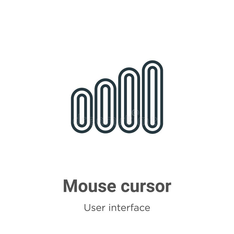 Mouse Cursor Outline Vector Icon. Thin Line Black Mouse Cursor Icon ...