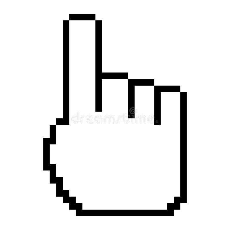 Mouse Cursor Pixel Icon Web Click Symbol Computer Pointer Vector 1149