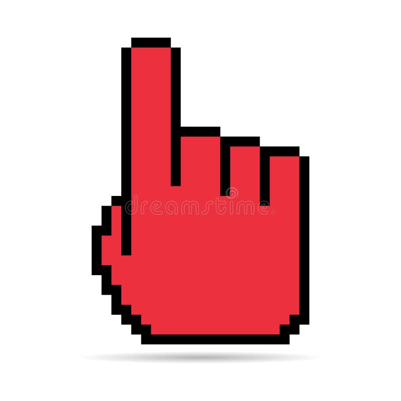 Mouse Cursor Pixel Icon, Web Click Symbol, Computer Pointer Vector ...