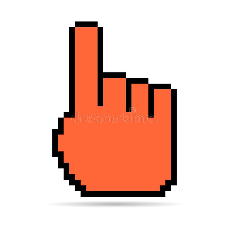 Mouse Cursor Pixel Shadow Icon Web Click Symbol Computer Pointer