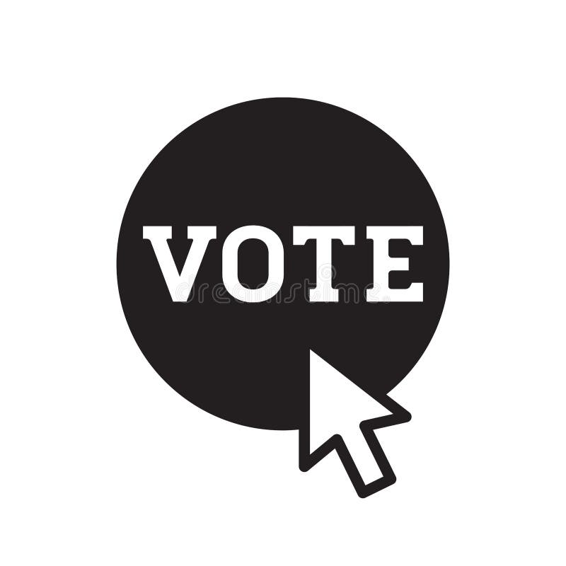 Mouse Cursor Pressing Vote Button Icon, Polling Sign, Voting Election ...