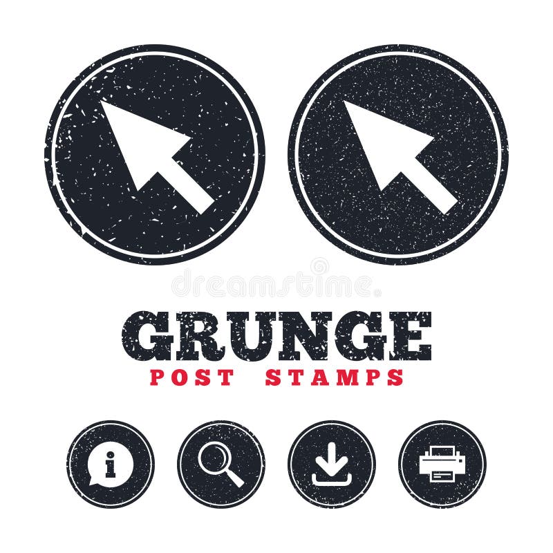 Mouse Cursor Sign Icon. Pointer Symbol Stock Vector - Illustration of ...