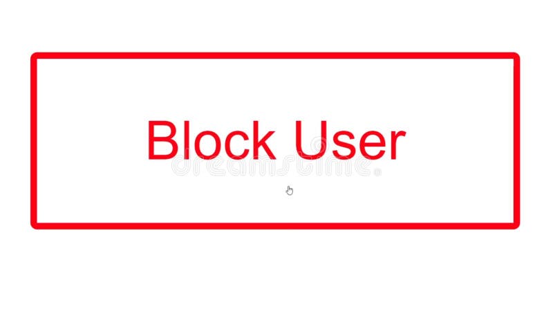 Mouse Cursor Slides Over and Clicks Block User on Social Web Page. Device Screen View of Cursor ...