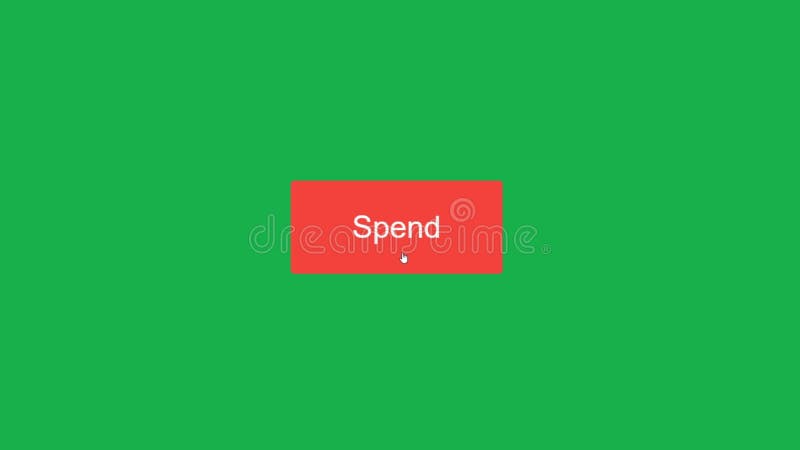 Mouse Cursor Slides Over And Frantic Clicks Spend Button On Green Screen Device Screen View Of