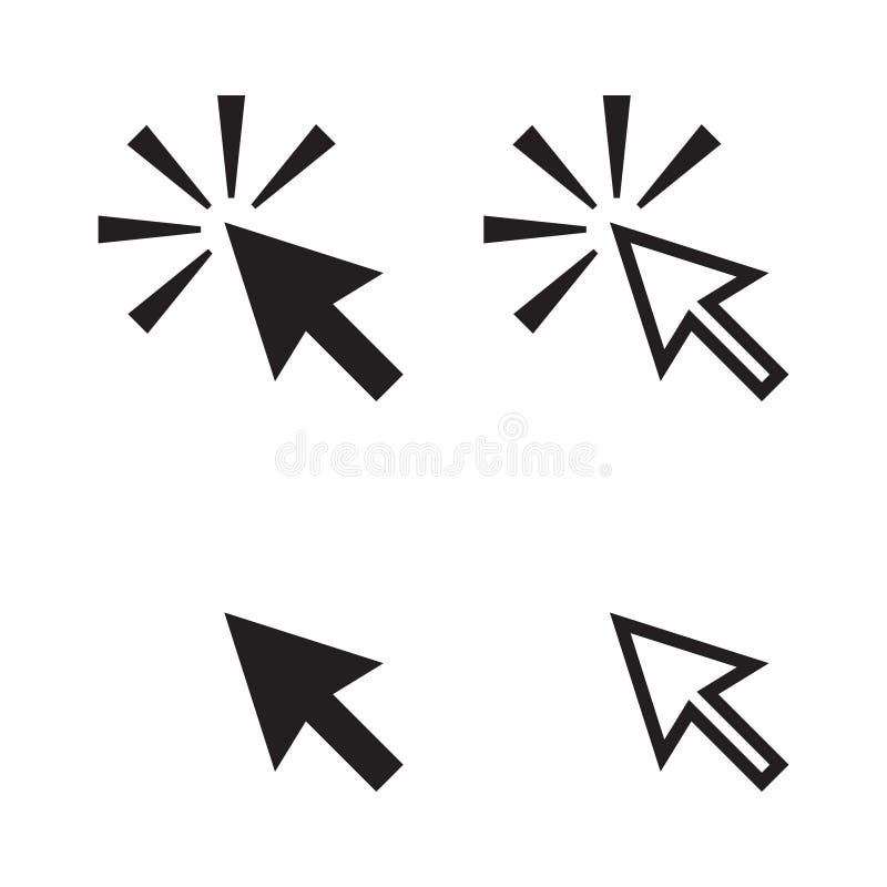 Mouse Pointer Arrow Clicked or Cursor Click Line Art Icon for Apps and ...
