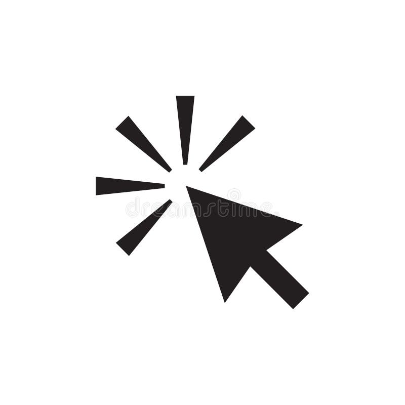 Mouse Cursor Vector Icon Clicking Cursor Pointer Icon Vector Stock Vector Illustration Of