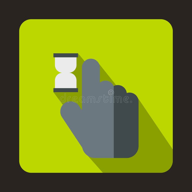 Mouse Cursor Waiting Icon, Flat Style Stock Vector - Illustration of ...
