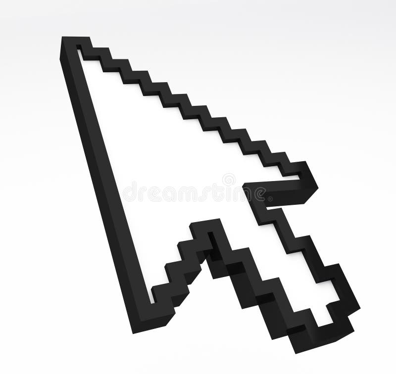 Mouse Cursor on White Background Stock Illustration - Illustration of ...