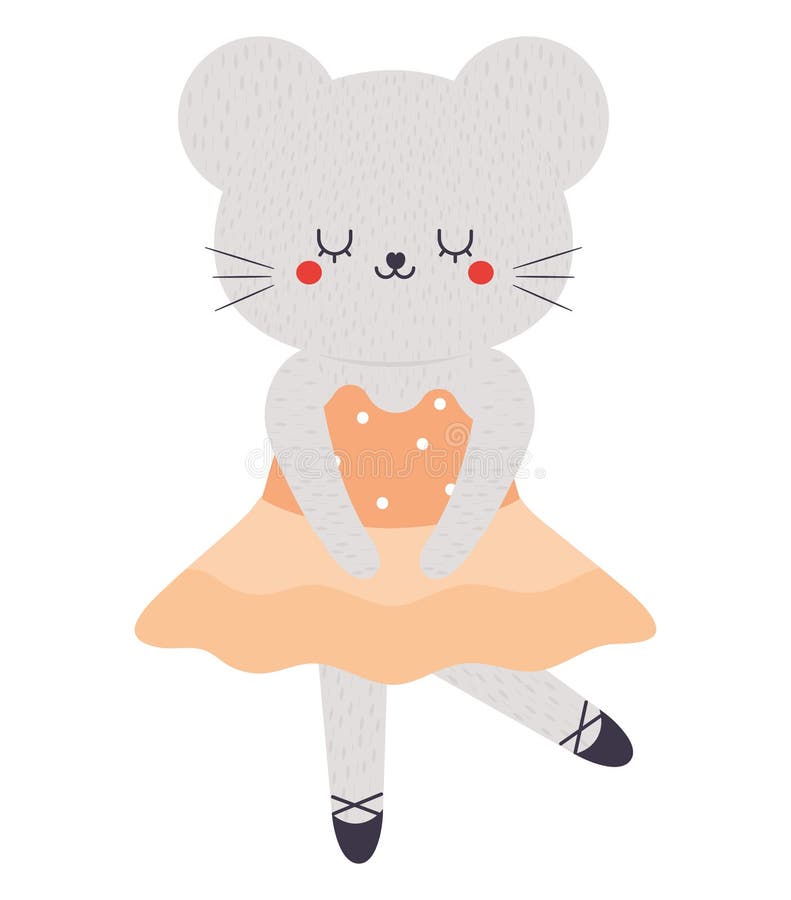 Mouse dancer of ballet stock vector. Illustration of little - 264974199