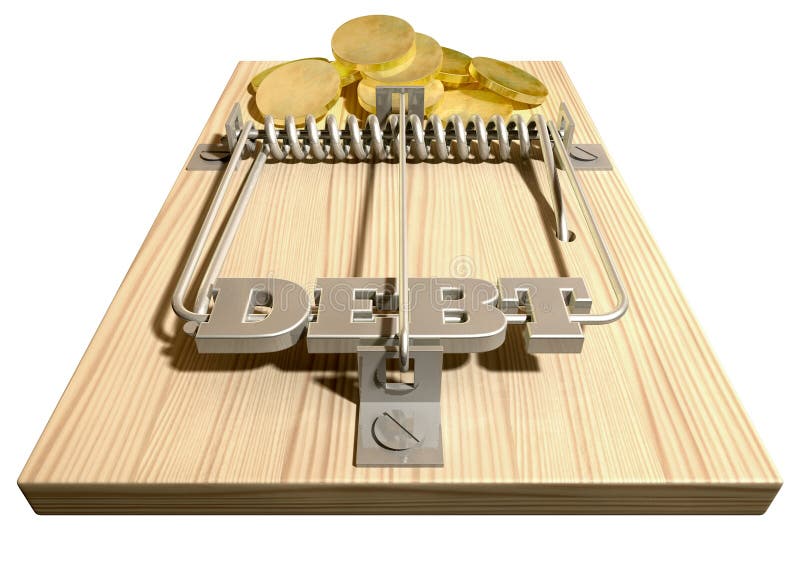 Debt Trap stock illustration. Illustration of bankrupt - 5403164