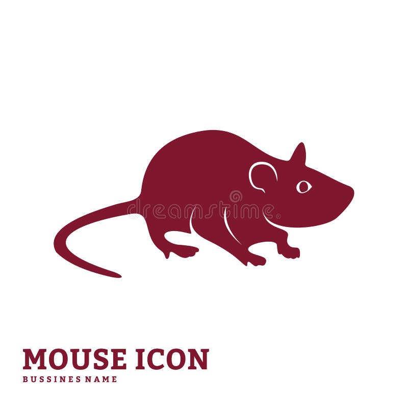 Mouse Design Vector. Silhouette of Mouse Stock Vector - Illustration of ...