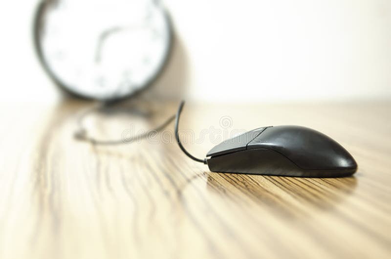 Mouse on a Desk stock image. Image of background, black - 41856327