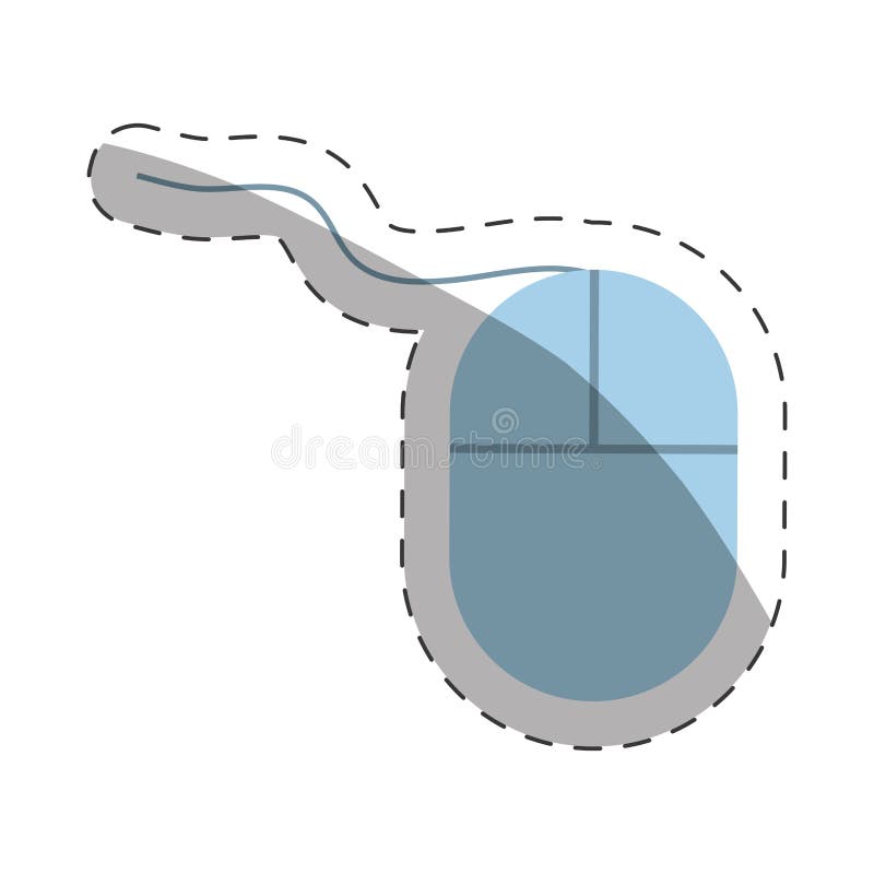 Mouse Device Computer Cut Line Stock Illustration - Illustration of ...