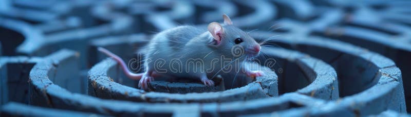 Mouse Doctor Navigating a Lab Maze with Precision, Symbolizing the ...