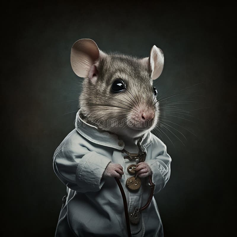 Mouse in a doctor uniform stock illustration. Illustration of mouse ...
