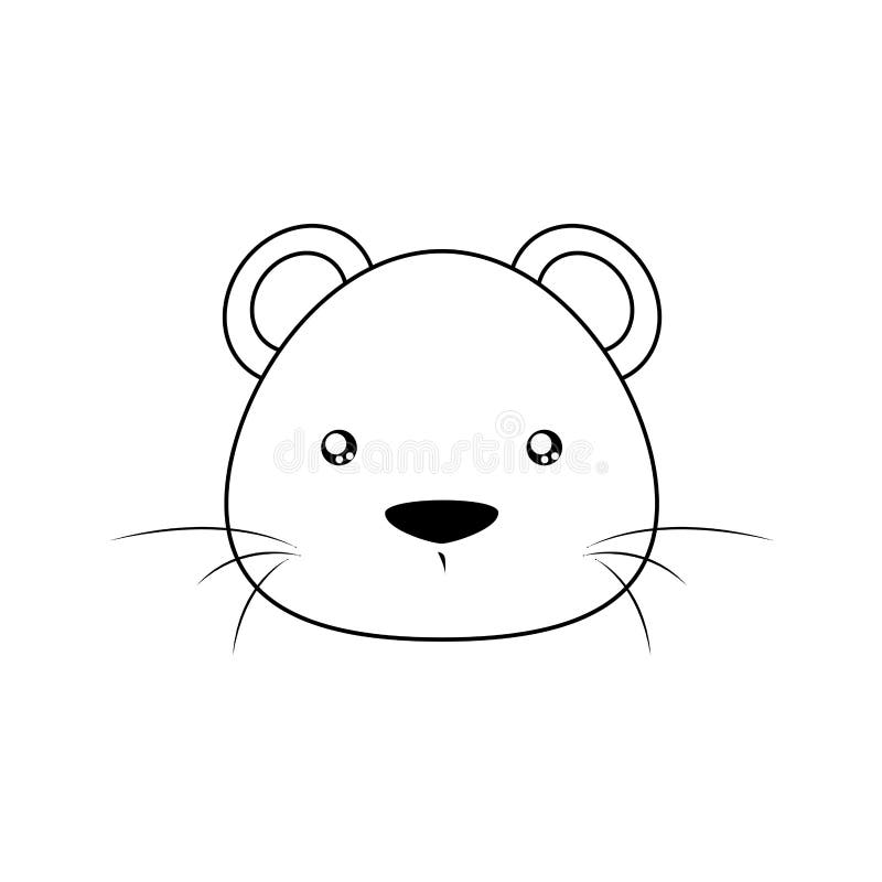 Mouse Drawing Face stock vector. Illustration of jungle - 86207475