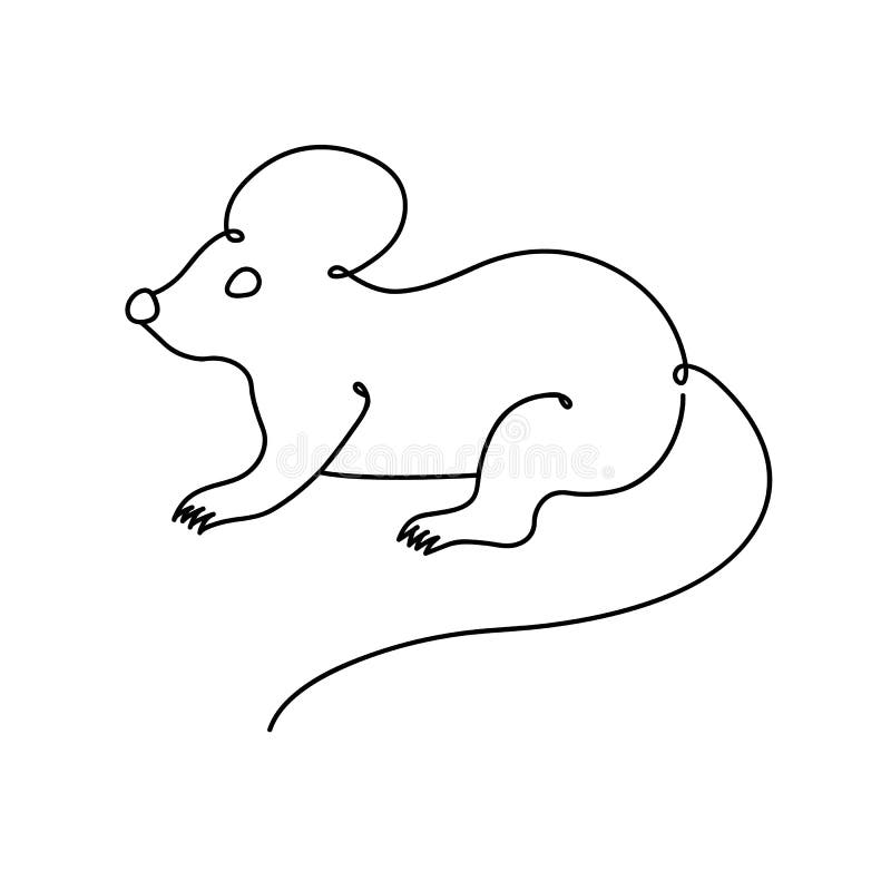 Mouse Silhouette One Line Drawing Stock Illustrations – 201 Mouse ...