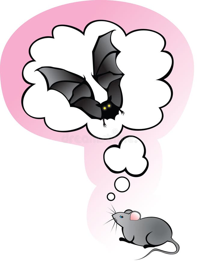 Mouse dreams stock vector. Illustration of flying, object - 19968429