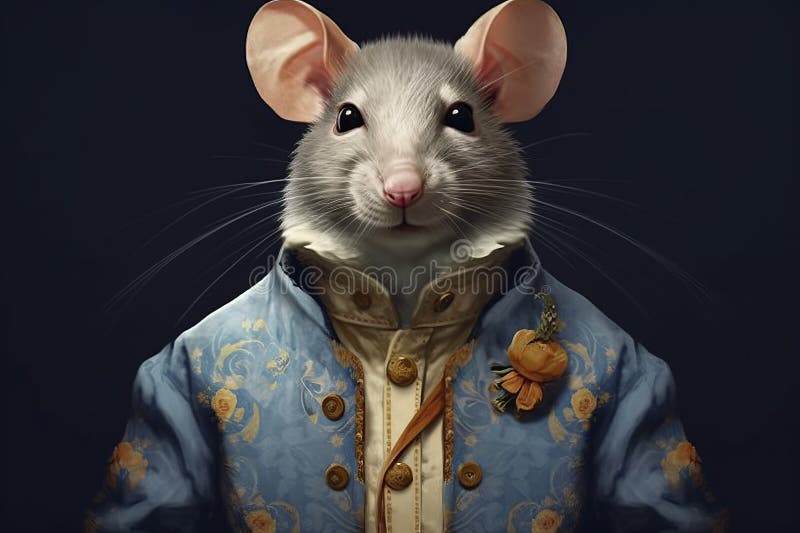 Mouse Dressed in Beautiful 19th Century Clothing. Created with ...
