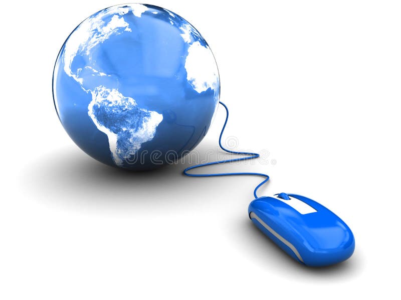 Mouse and earth globe stock illustration. Illustration of symbol - 10565570