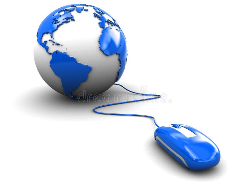 Mouse and earth globe stock illustration. Illustration of symbol - 10565570