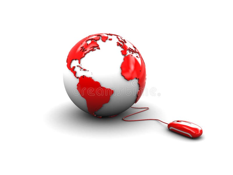 Mouse and earth globe stock illustration. Illustration of symbol - 10565570