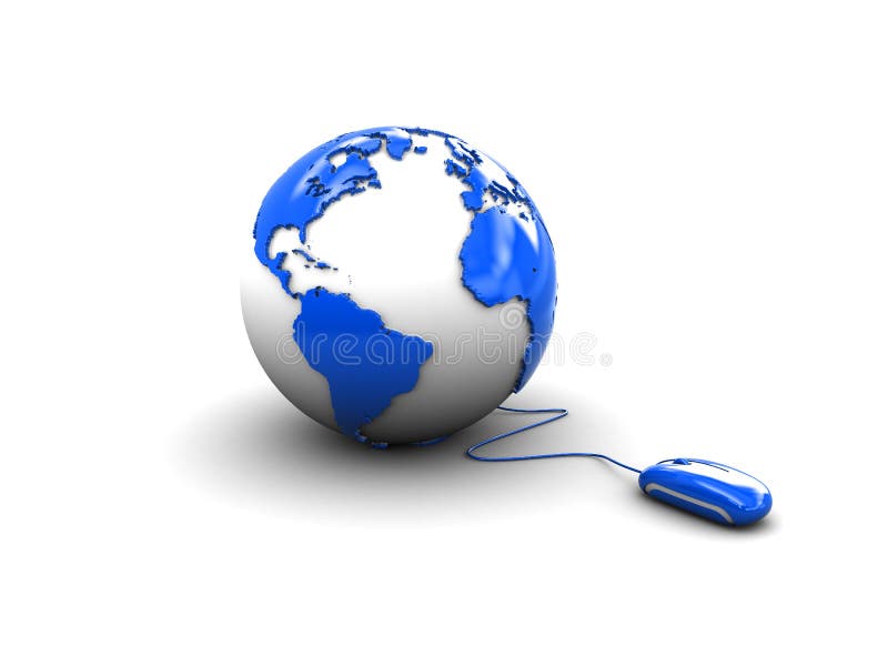 Mouse and earth globe stock illustration. Illustration of symbol - 10565570