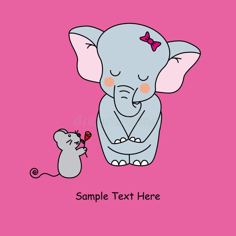 Elephant and mouse stock vector. Illustration of element - 36071644