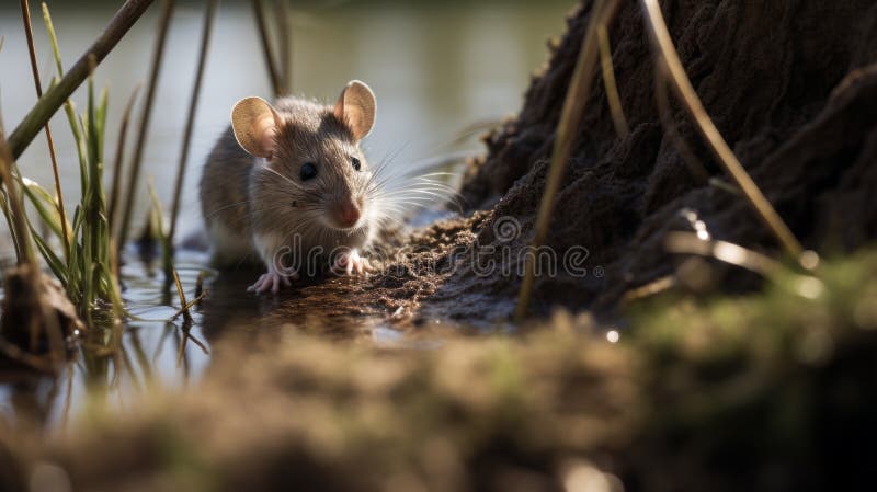 Mouse in Mud: Lens Flare, Focus Stacking, and Depth of Field Stock ...