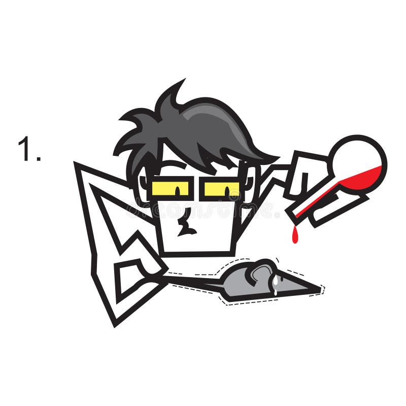 Mouse experiment stock vector. Illustration of gray, mouse - 4208338