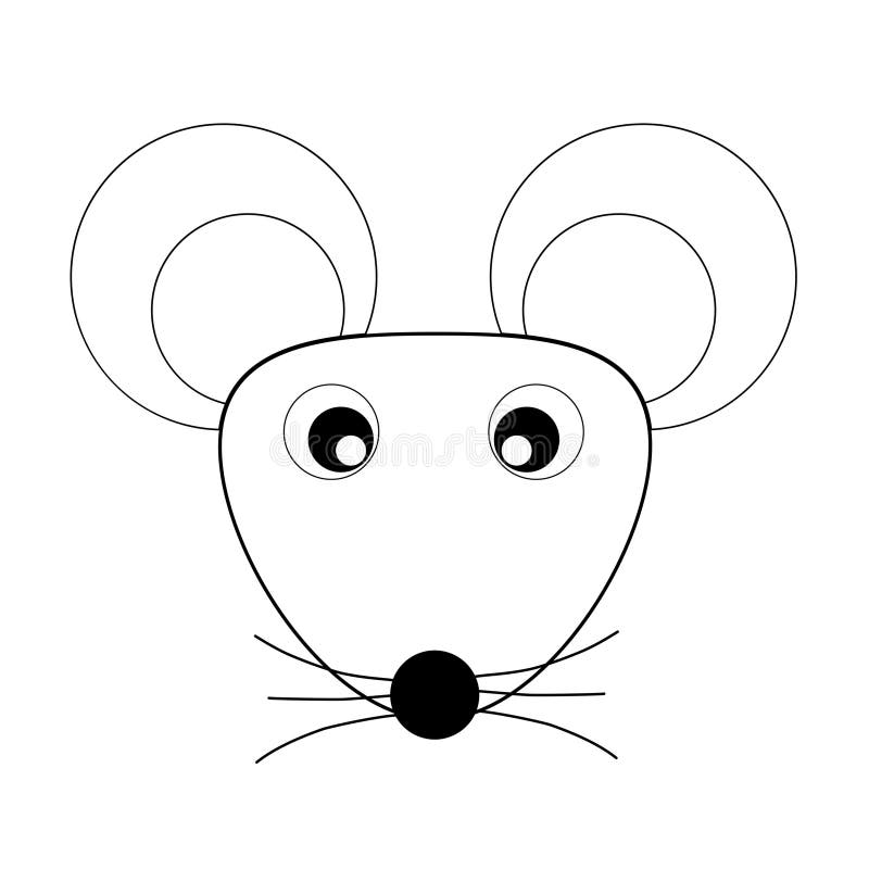 Mouse_funny_face_coloring_book Stock Vector - Illustration of ...