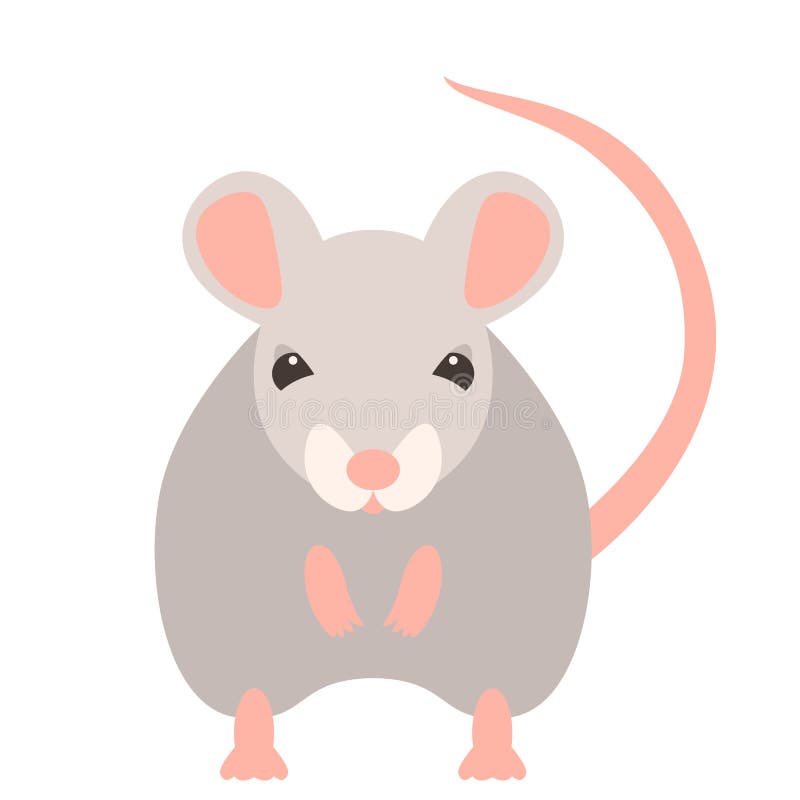 Mouse Face Head Vector Illustration Flat Style Front Stock Vector ...