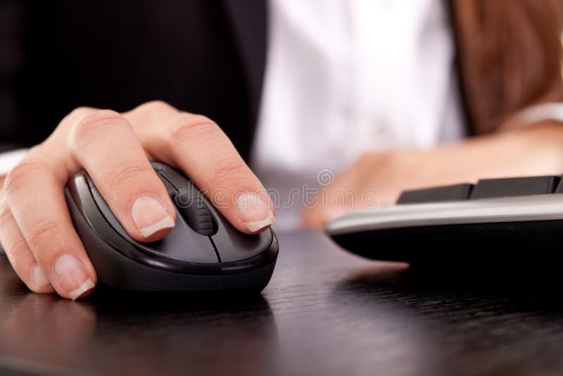 Hand and mouse stock image. Image of close, modern, fingers - 7651307