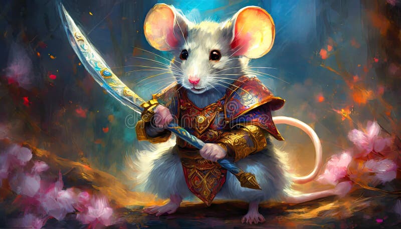 Mouse fighter stock illustration. Illustration of fantasy - 319446572