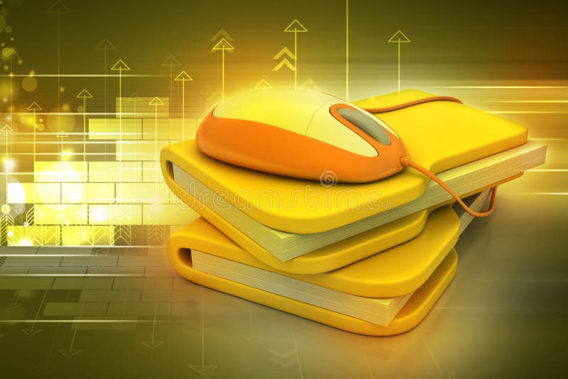 Mouse with file folder stock illustration. Illustration of data - 43453704