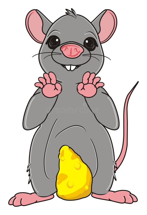 Mouse with food stock illustration. Illustration of tail - 90262043