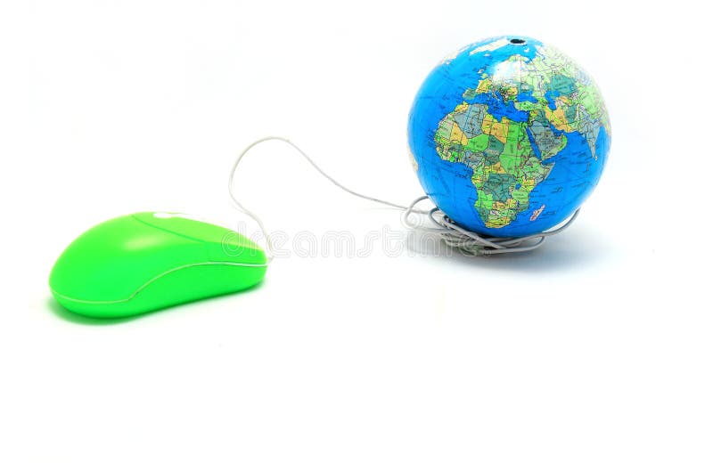 Mouse and Globe, Global Communication, Inter Stock Photo - Image of ...