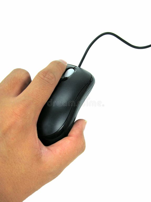 Mouse in hand stock image. Image of device, black, browse - 10406759