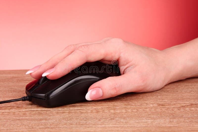 Mouse in hand stock image. Image of hand, computer, nail - 18547305