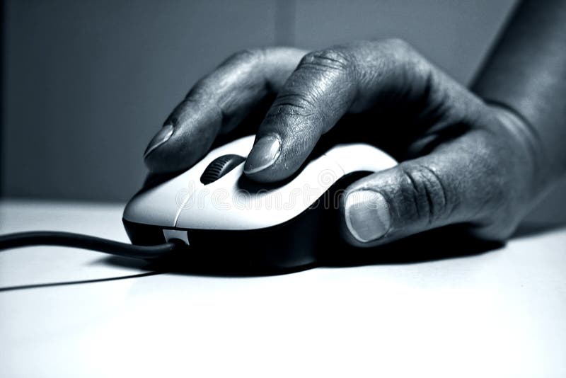 Mouse in hand stock image. Image of black, data, light - 2562075