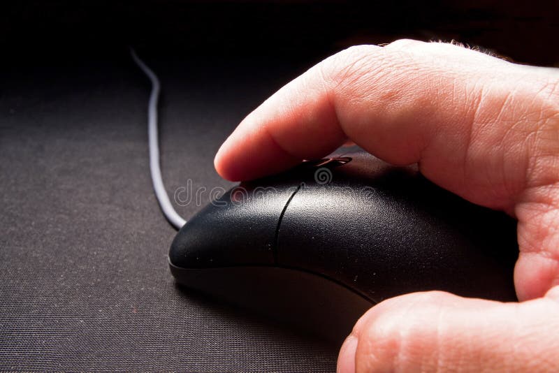 Mouse in the hand stock image. Image of computer, enter - 4675335