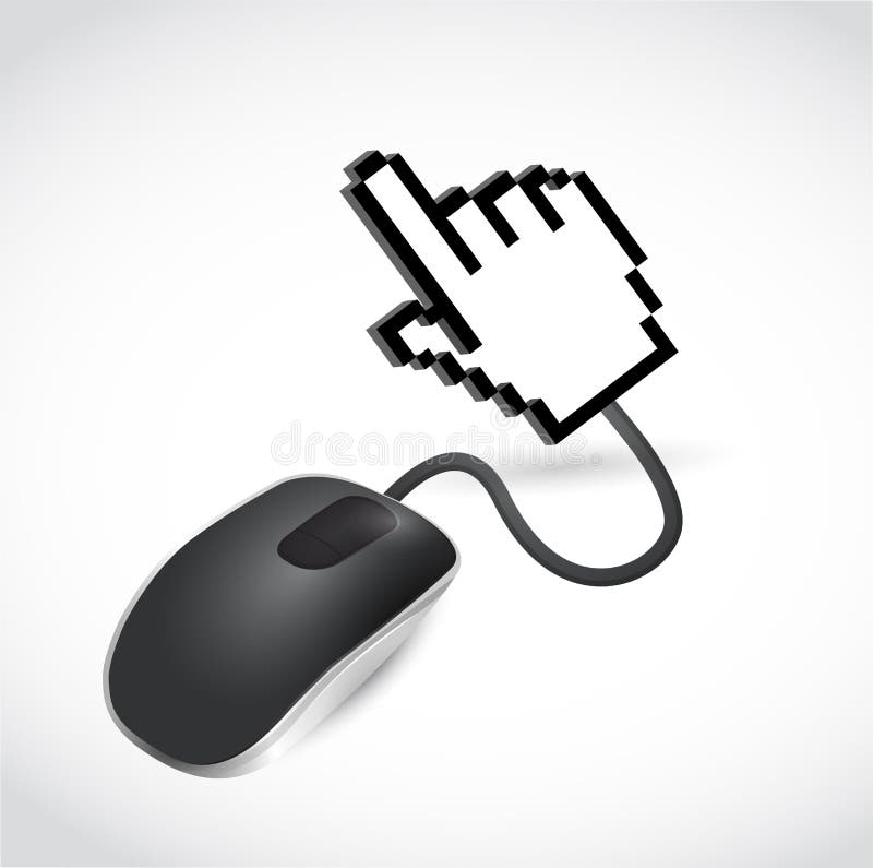 Mouse hand selection tool stock vector. Illustration of link - 20075229