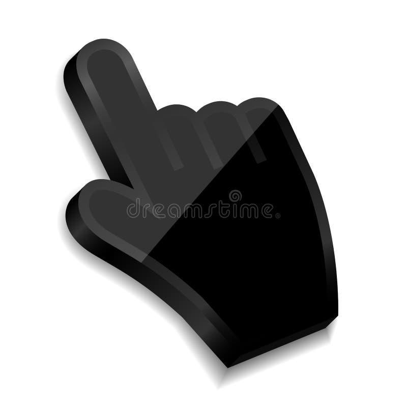 Mouse Hand Cursor on Free Download Button Vector Stock Vector ...
