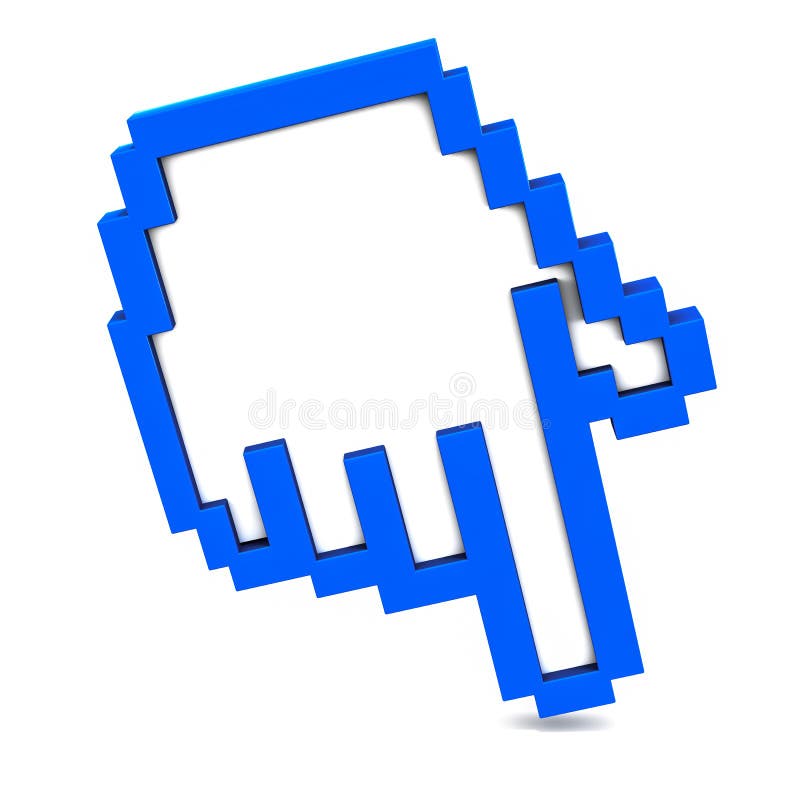 Mouse Hand Cursor On Free Download Button Vector Stock Vector ...