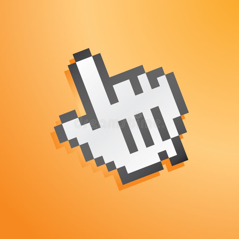 Mouse hand red botton II stock vector. Illustration of link - 7212221