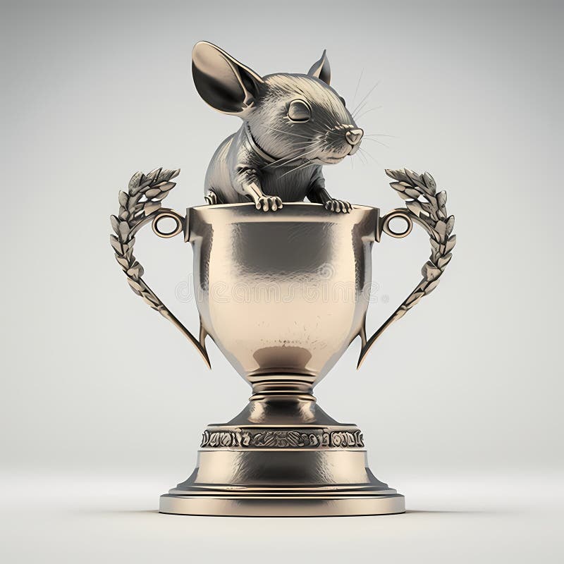 Mouse Head Trophy. Generative AI Stock Illustration - Illustration of ...