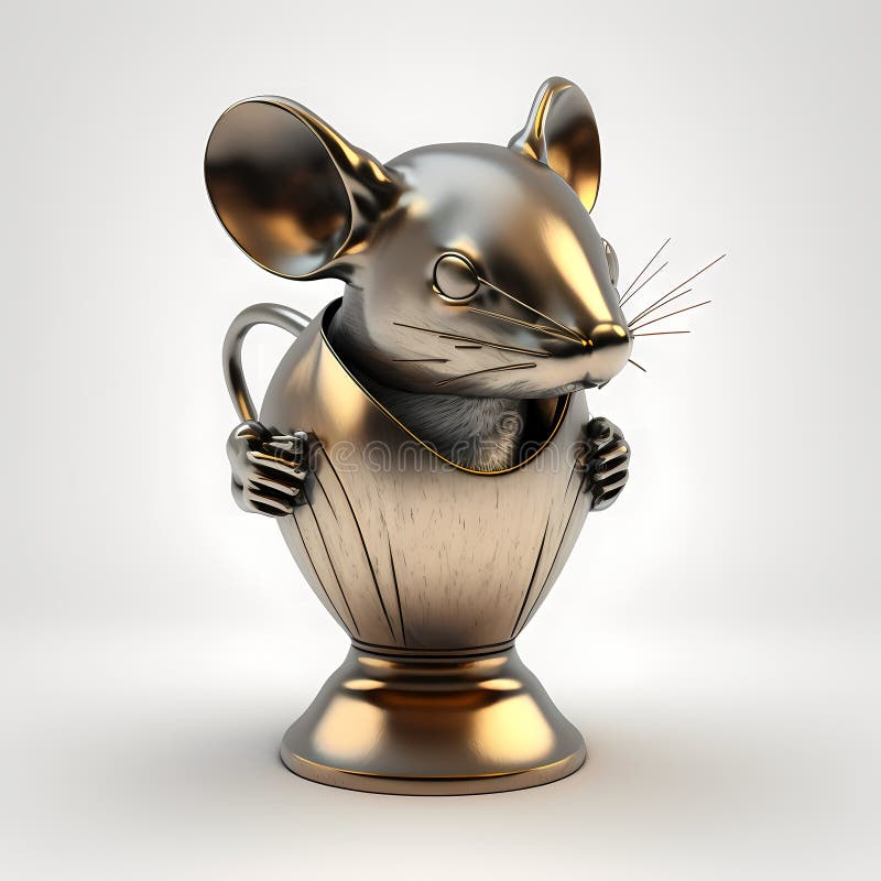 Mouse Head Trophy. Generative AI Stock Illustration - Illustration of ...